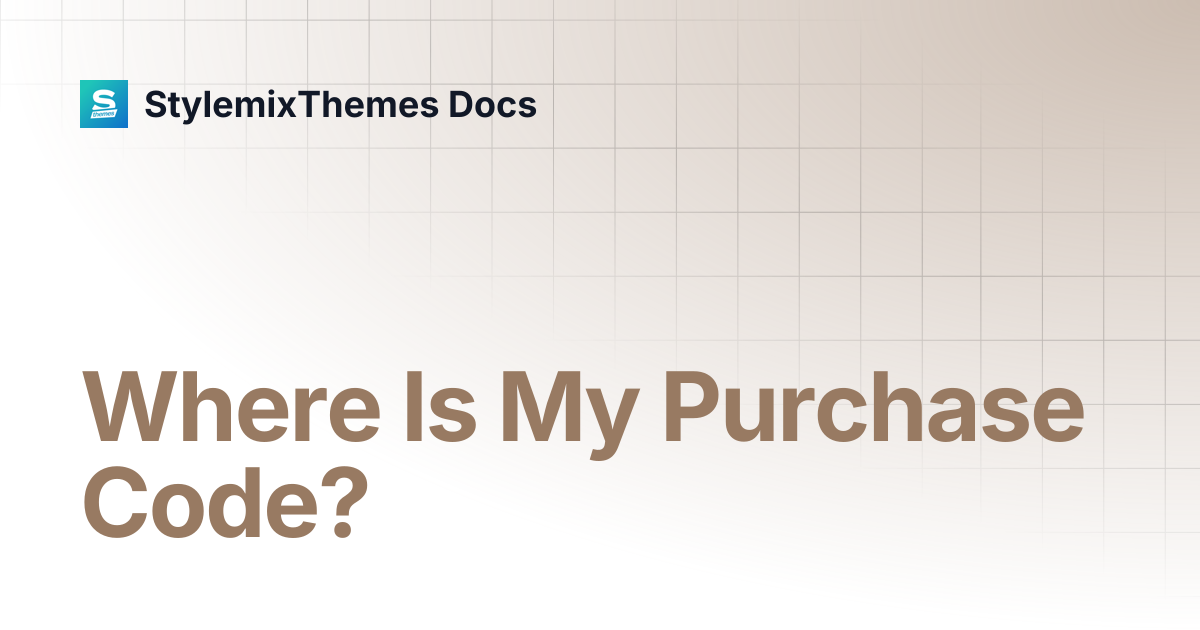 Where Is My Purchase Code? | Companion Theme Documentation ...