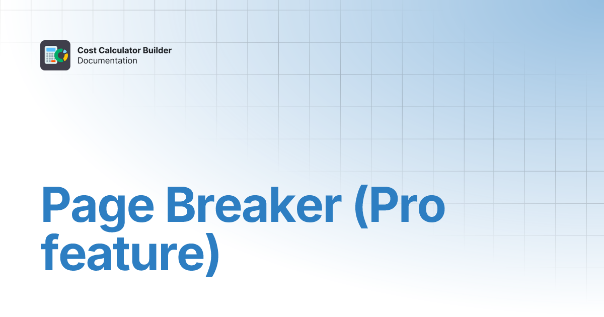 Page Breaker (Pro feature) | StylemixThemes Docs