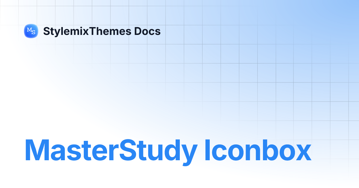 MasterStudy Iconbox | StylemixThemes Docs