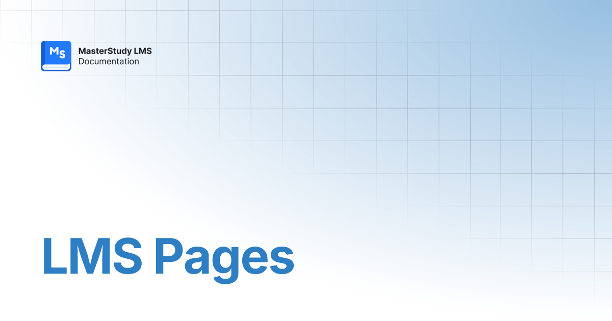 LMS Pages | StylemixThemes Docs