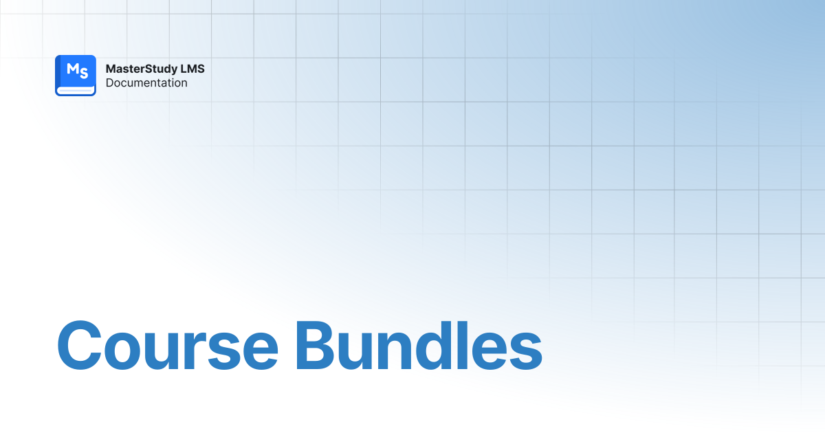 Course Bundles | MasterStudy LMS Pro Plus | StylemixThemes Docs