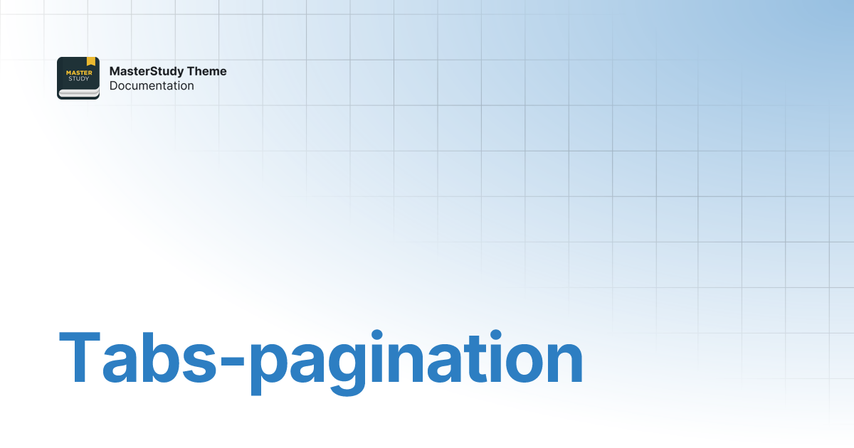Tabs-pagination | StylemixThemes Docs